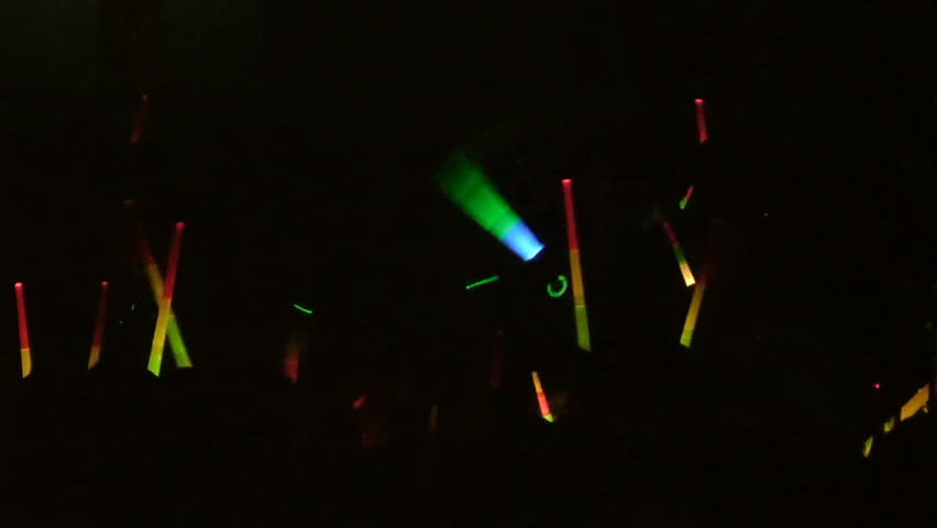 Concert, the Audience Waving Light Stock Footage Video (100% Royalty ...