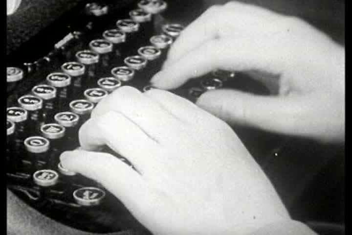 slow motion vintage typewriter type strikers Stock Footage Video (100% ...