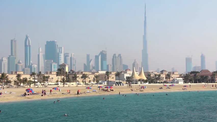 Jumeirah Beach, Persian Gulf, Dubai Stock Footage Video (100% Royalty ...