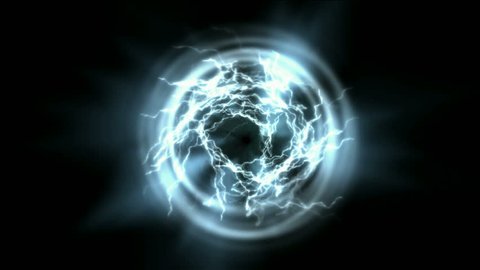 Realistic Magic Circle Thunder Storm Blue Stock Vector (Royalty Free ...