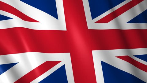 Angled View British Flag Flapping Hd Stock Footage Video (100% Royalty ...