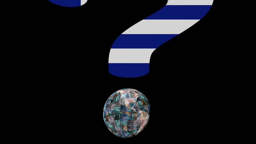 euro globe question mark greek flag Stock Footage Video (100% Royalty ...