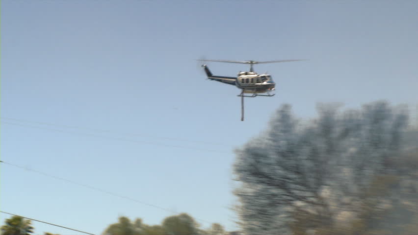 Helicopter Drops Water On Forest Stock Footage Video (100% Royalty-free ...