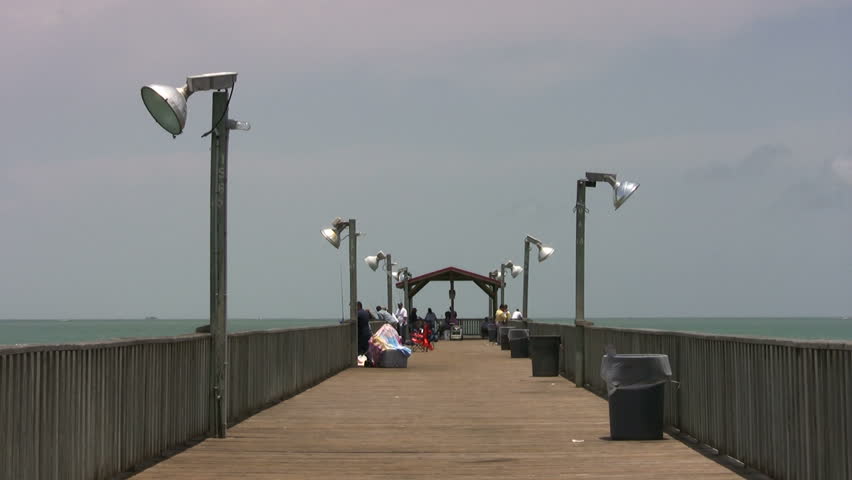 video fishing pier port isabel texas: video de stock (totalmente libre ...