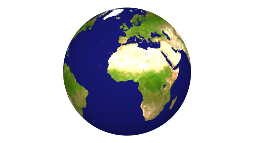 cloudless earth on white background seamlessly Stock Footage Video (100 ...