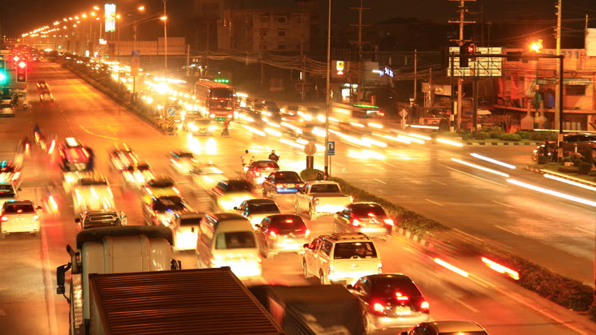 intersection traffic jam night Stock Footage Video (100% Royalty-free ...