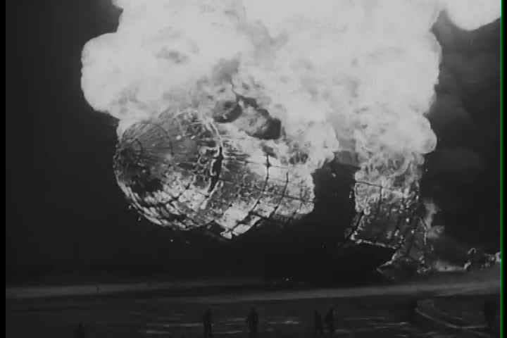 1930s - hindenburg zeppelin explodes lakehurst Stock Footage Video (100 ...