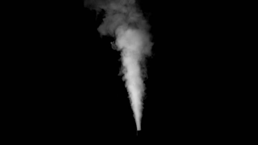 simple smoke stream on black background Stock Footage Video (100% ...