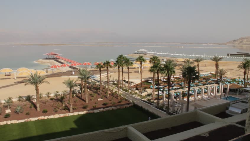 dead sea hotel beach neve zoar Stock Footage Video (100% Royalty-free ...