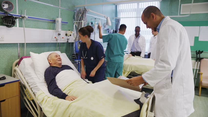 Two Hospital Patients are Visited Stock Footage Video (100% Royalty ...