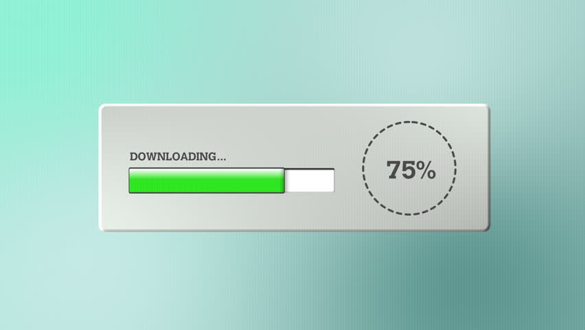 download progress bar percentage going 100 Stock Footage Video (100% ...