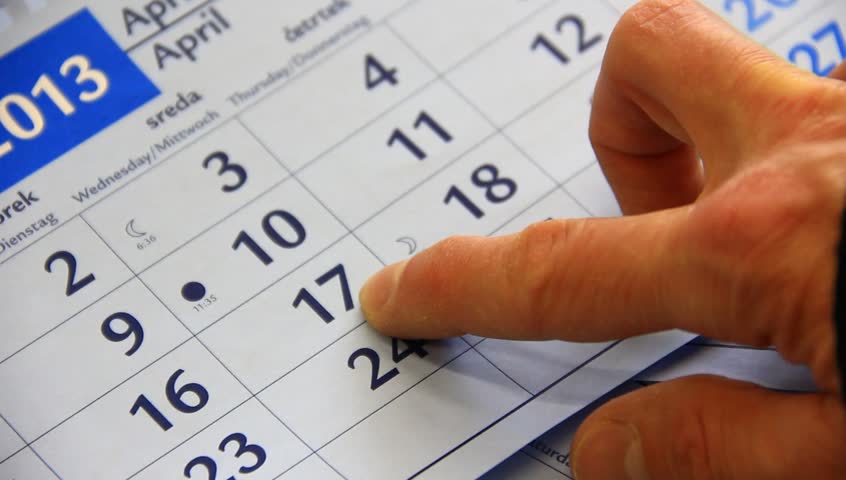 Very Important Date On the Stock Footage Video (100% Royalty-free ...