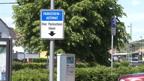 German Parking Ticket Machine Stock Footage Video (100% Royalty-free ...