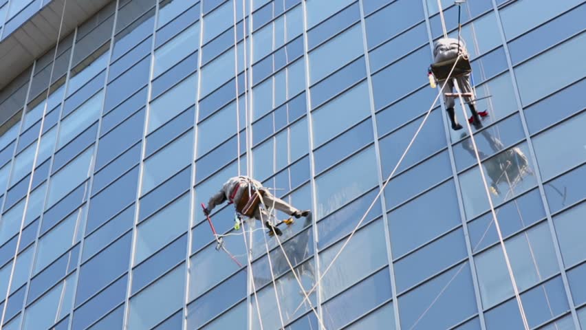 Two Workers Hang On Ropes Stock Footage Video (100% Royalty-free ...