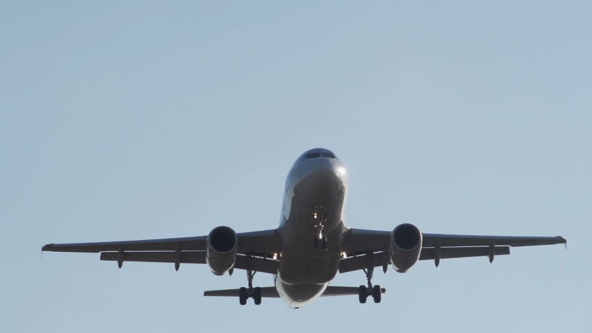 close-up aircraft landing slow motion Stock Footage Video (100% Royalty ...