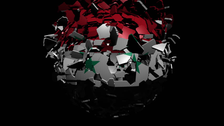 Syria Flag Sphere Converging Animation Stock Footage Video (100% ...