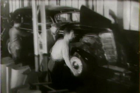 1950s Ford Factory Assembly Line 1954 Stock Footage Video (100% Royalty ...