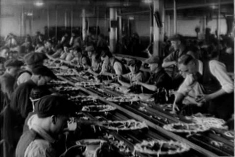 1920s Good Assembly Line Ford Factory Stock Footage Video (100% Royalty ...