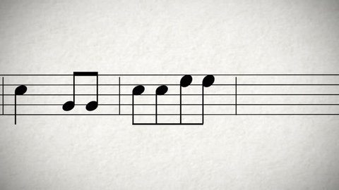Music Notes Flowing On White Background Stock Footage Video (100% ...