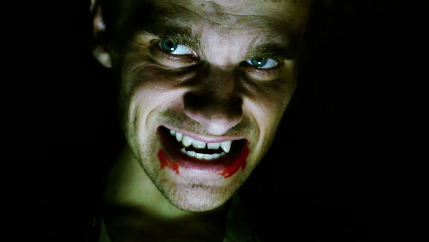 scary vampire looks camera Stock Footage Video (100% Royalty-free ...