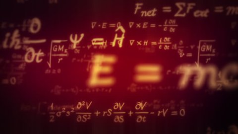 Flying Through Different Physics Formulas Loopable Stock Footage Video ...