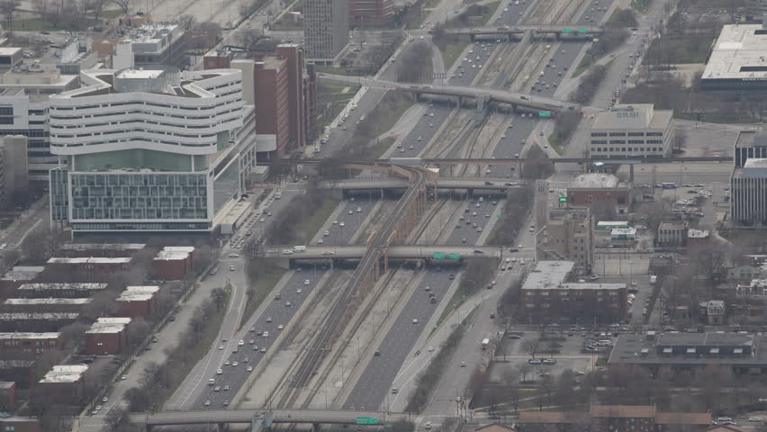 chicago commuters interstate 290 circle interchange Stock Footage Video ...