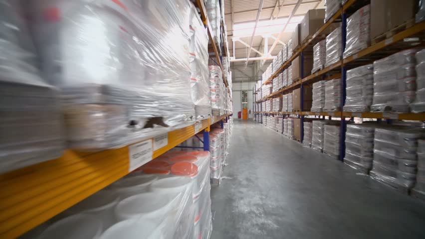 big factory warehouse store aisles camera Stock Footage Video (100% ...