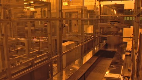 Robot Arm Lcd Manufacturing Production Line Stock Footage Video (100% ...