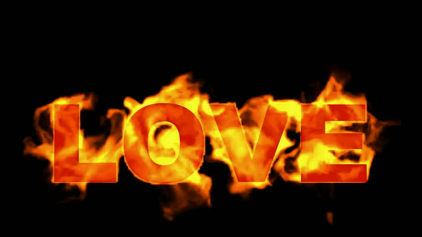 Burning Love Word in Flames Stock Footage Video (100% Royalty-free ...