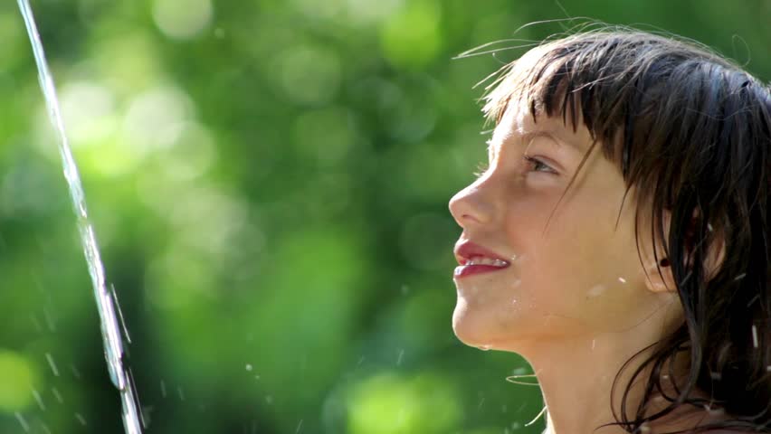 boy playing water gardenboy washing his Stock Footage Video (100% ...