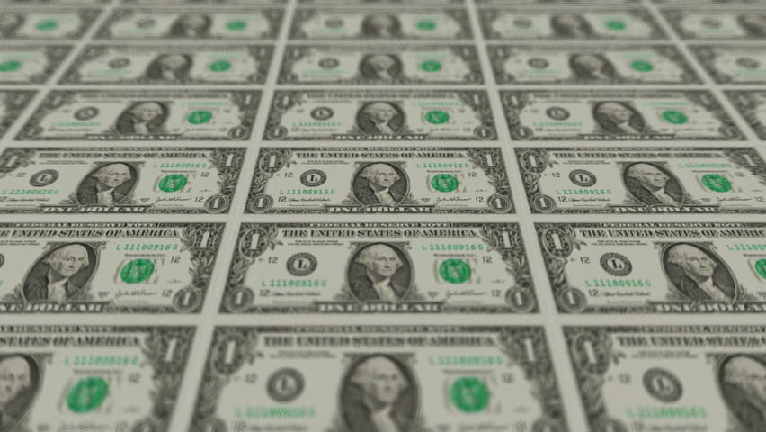 Printing Money Animation,1 Dollar Bills Stock Footage Video (100% ...