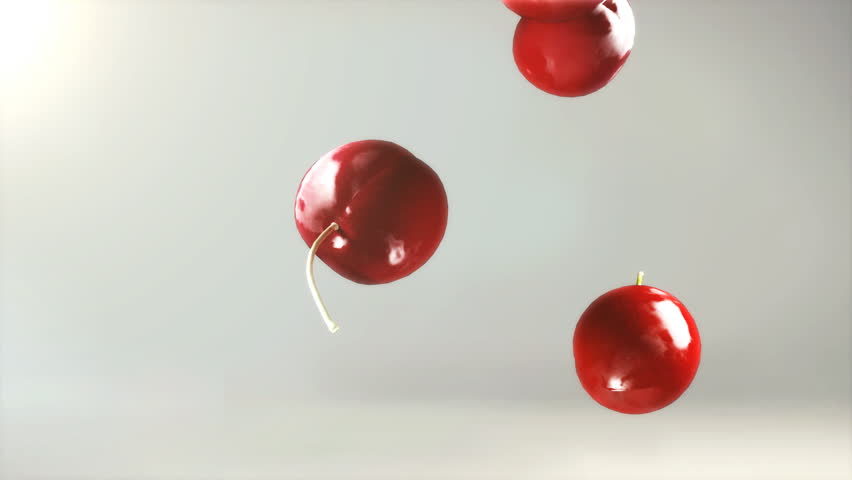 Falling Down of Fresh Cherries Stock Footage Video (100% Royalty-free ...