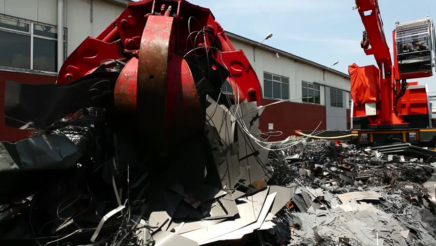 Scrap Metal Area Stock Footage Video (100% Royalty-free) 4138312 ...
