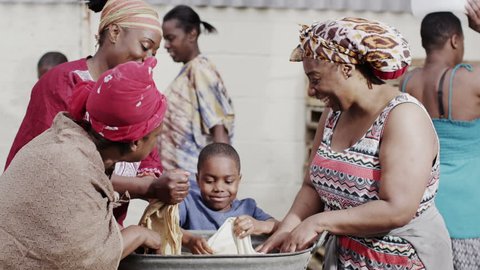 African Family Community Members Different Generations Stock Footage ...