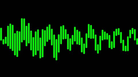 audio waveforms moving across screen green Stock Footage Video (100% ...