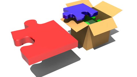 Concept Graphic Depicting Puzzle Box Concept Stock Footage Video (100% ...