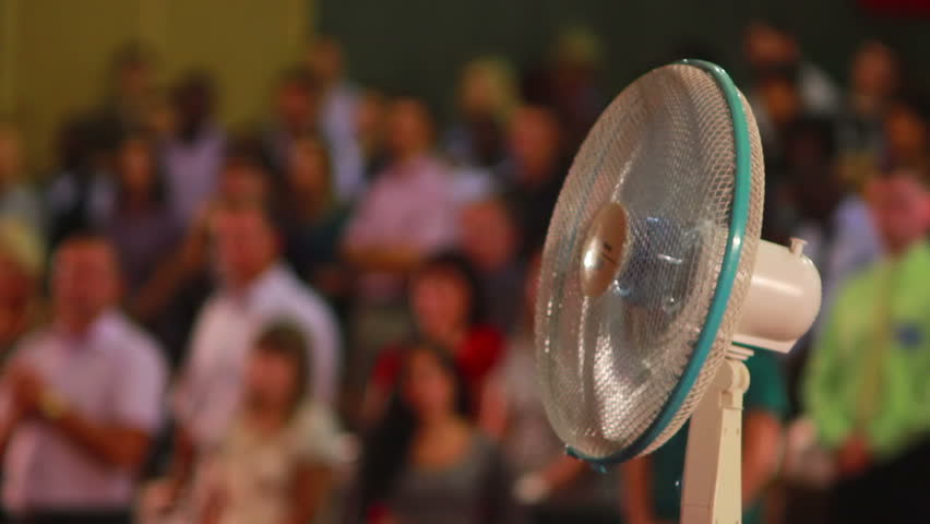 Fan Blows Air On People Stock Footage Video (100% Royalty-free) 4169899 ...