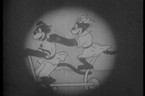 1920s Animated Film Humor On Rails Stock Footage Video (100% Royalty ...