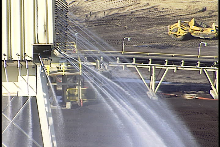 water pours down silo coal spilled Stock Footage Video (100% Royalty ...
