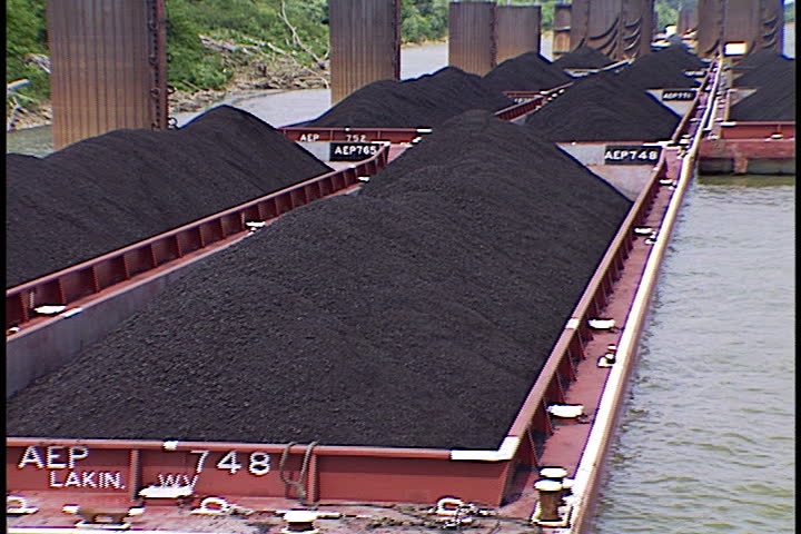 cluster coal barges heaped metropolis illinois Stock Footage Video (100 ...