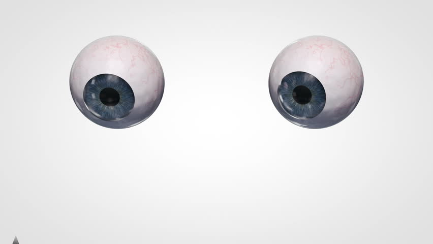 crazy pair eyeballs reading left right Stock Footage Video (100% ...