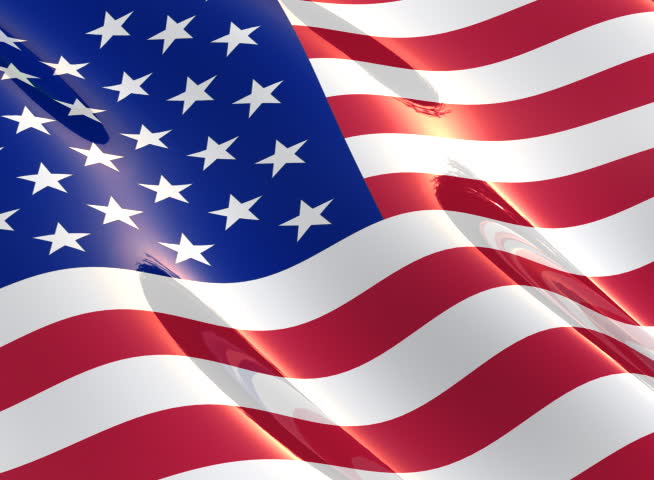shiny glossy flag usa slowly waving Stock Footage Video (100% Royalty ...