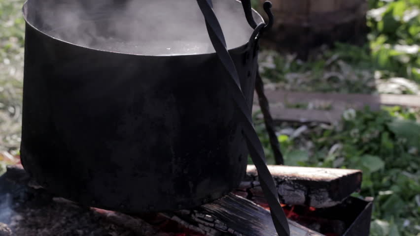 Steel Vat with Boiling Water. Stock Footage Video (100% Royalty-free ...