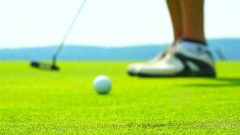 Golfer Playing Golf Golf Course 4k Stock Footage Video (100% Royalty ...