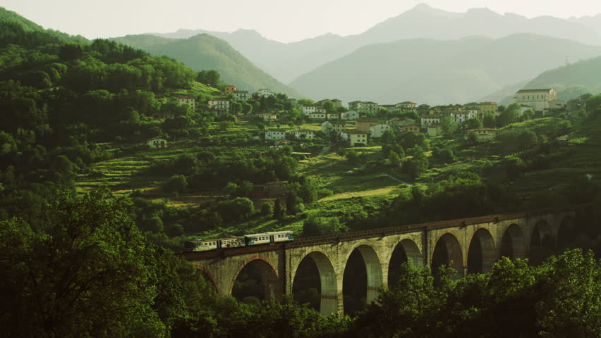 Bridge with a Train at Stock Footage Video (100% Royalty-free) 4208734 ...