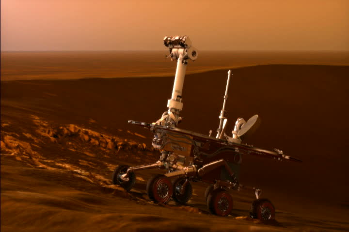 mars rover opportunity awakens eagle crater Stock Footage Video (100% ...