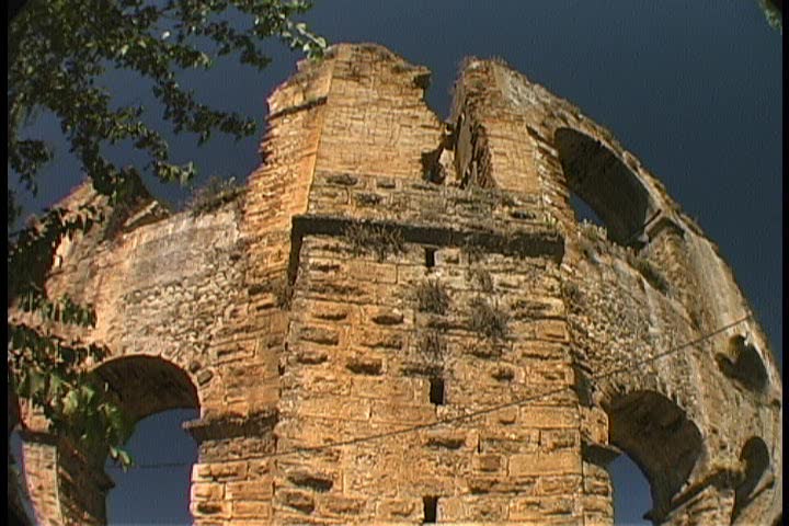 ancient roman aqueduct elbow point where Stock Footage Video (100% ...