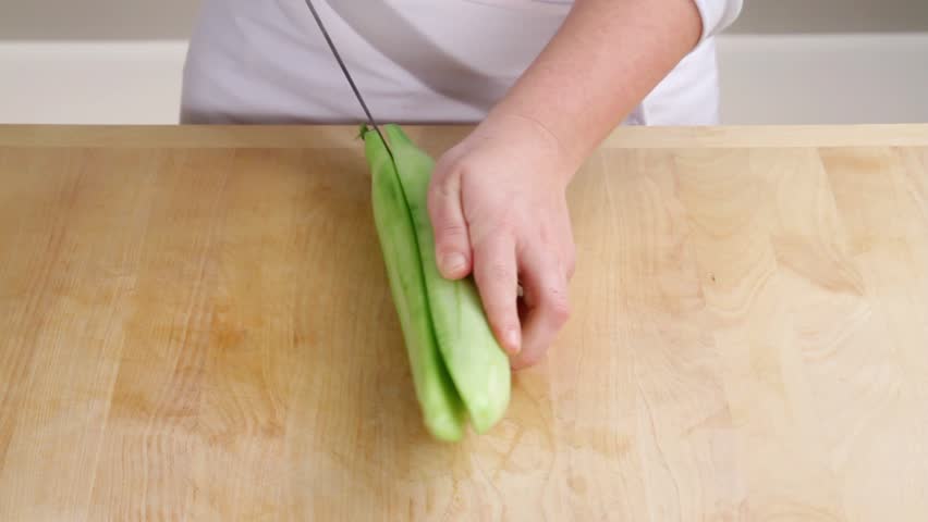 Cucumber Being Halved Lengthways Stock Footage Video (100% Royalty-free ...