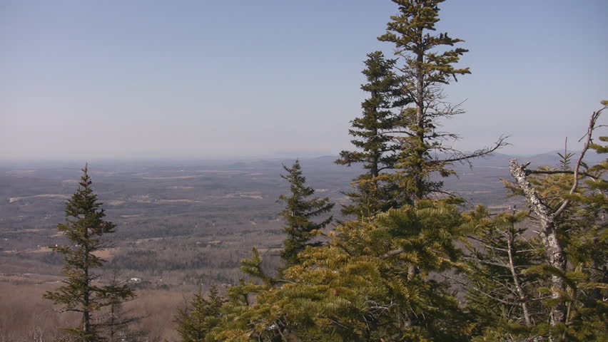 Mountain View and Treetops. 1 Stock Footage Video (100% Royalty-free ...