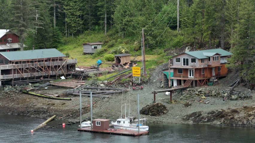 Logging Camp Inside Passage Ketchikan Stock Footage Video (100% Royalty ...